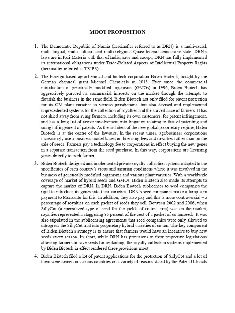 100-1 | PDF | Biotechnology | Patent