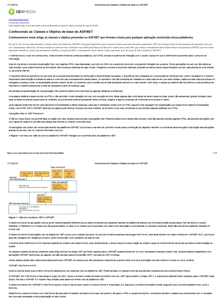 41 - Conhecendo As Classes e Objetos de Base Do | PDF | Rede mundial de computadores | Internet ...