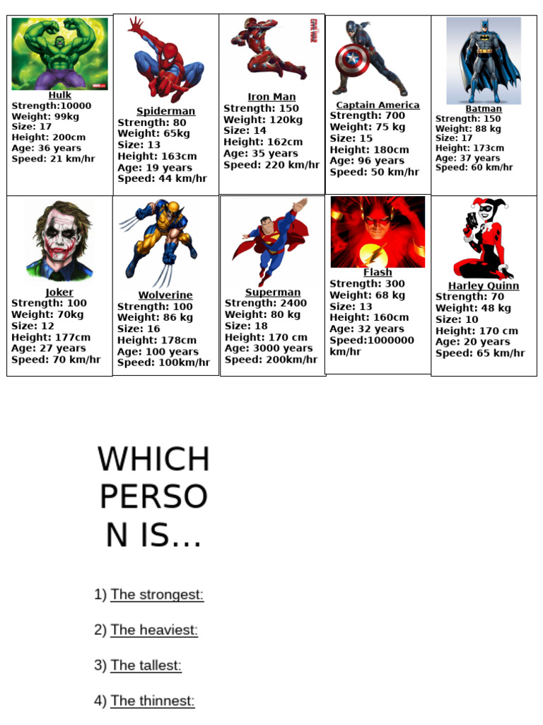 The Best Superhero | PDF