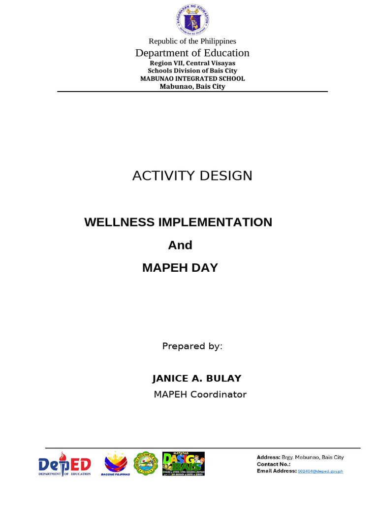 Wellness Implementation Plan Program and MOOVs | PDF | Learning