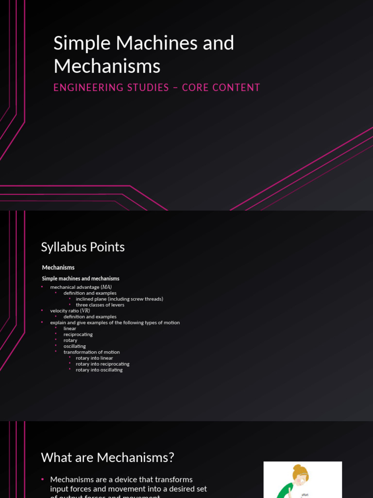 09 - Simple Machines and Mechanisms | PDF | Lever | Machines