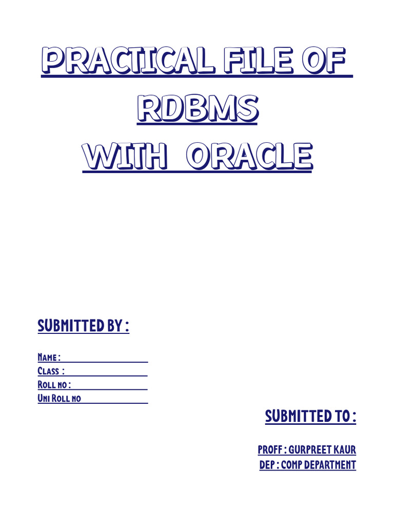 Front Page Dbms | PDF