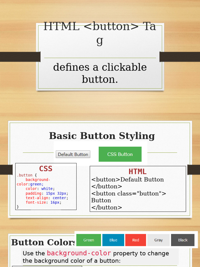 CSS Button Styling Guide | PDF | Button (Computing) | World Wide Web