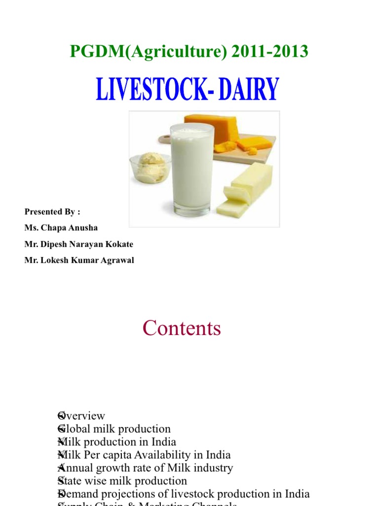 Dairy Presentation | PDF | Dairy | Milk