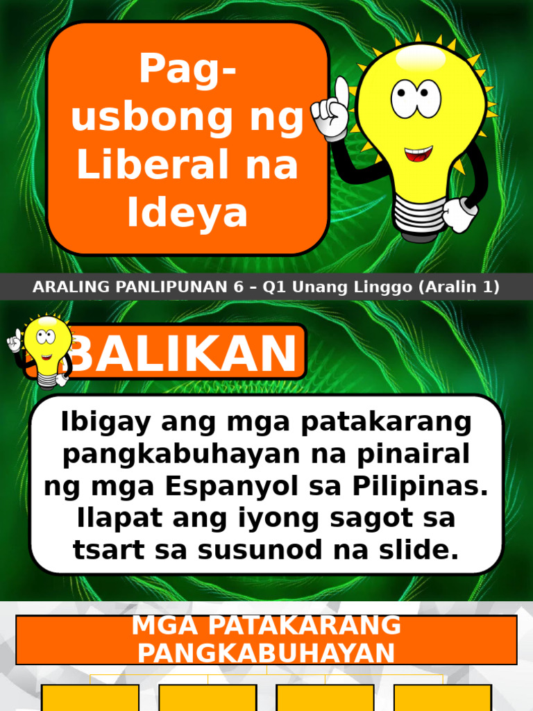 AP 6 Week 1 Pag Usbong NG Liberal Na Ideya PPT 1 | PDF