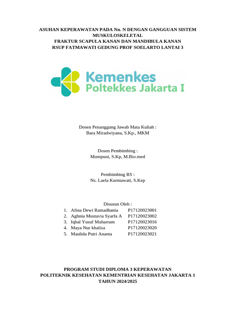 LP KMB II MUSKULOSKELETAL KURANG GENO DAN DAFSUS.docxX | PDF