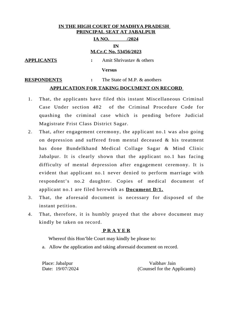 Amit Shrivastav Document Taken in Record | PDF | Justice | Crime & Violence