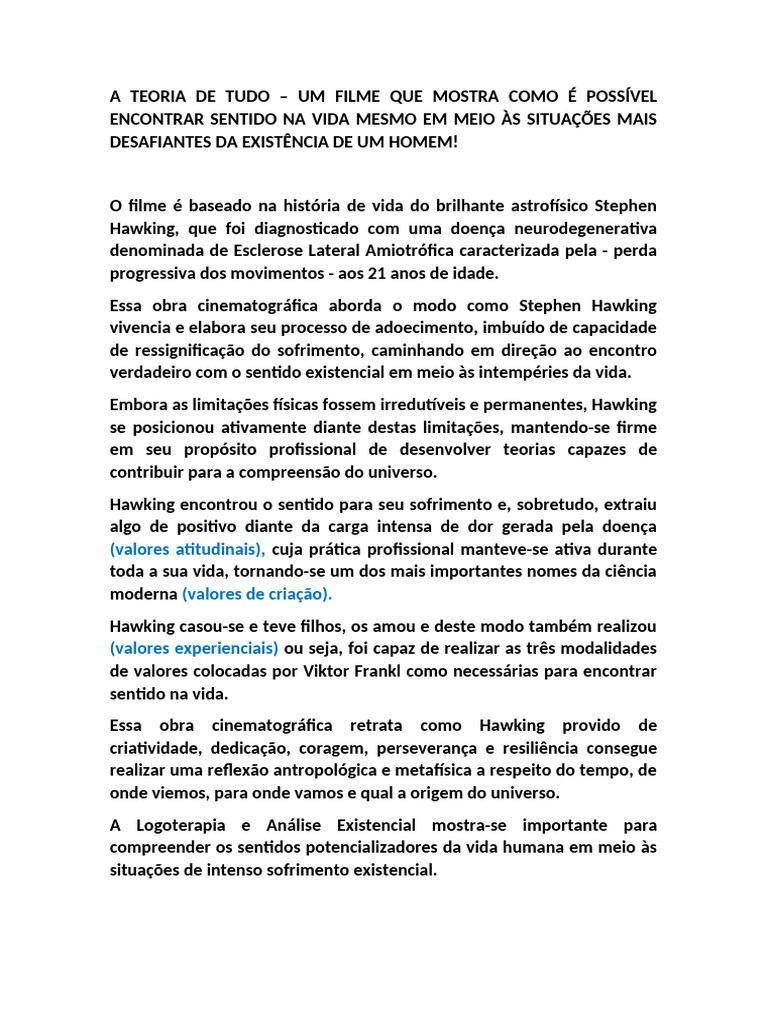 A TEORIA DE TUDO | PDF