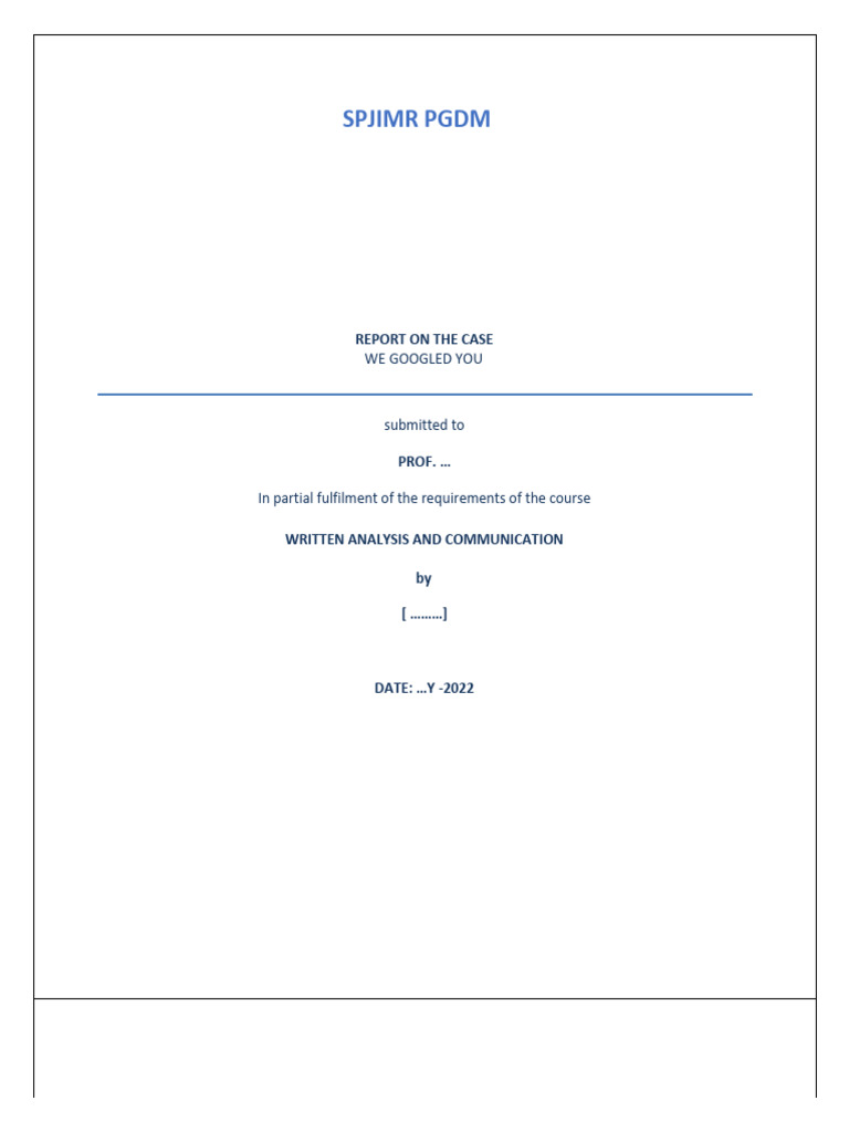 We Googled You (Sample Report) | PDF