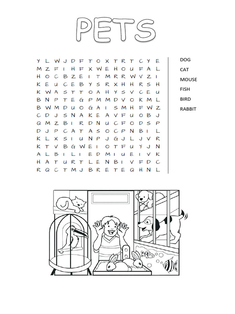 Wordsearch Pets Wordsearches - 144076 | PDF