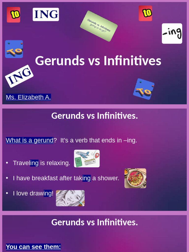 Gerunds vs infinitives | PDF