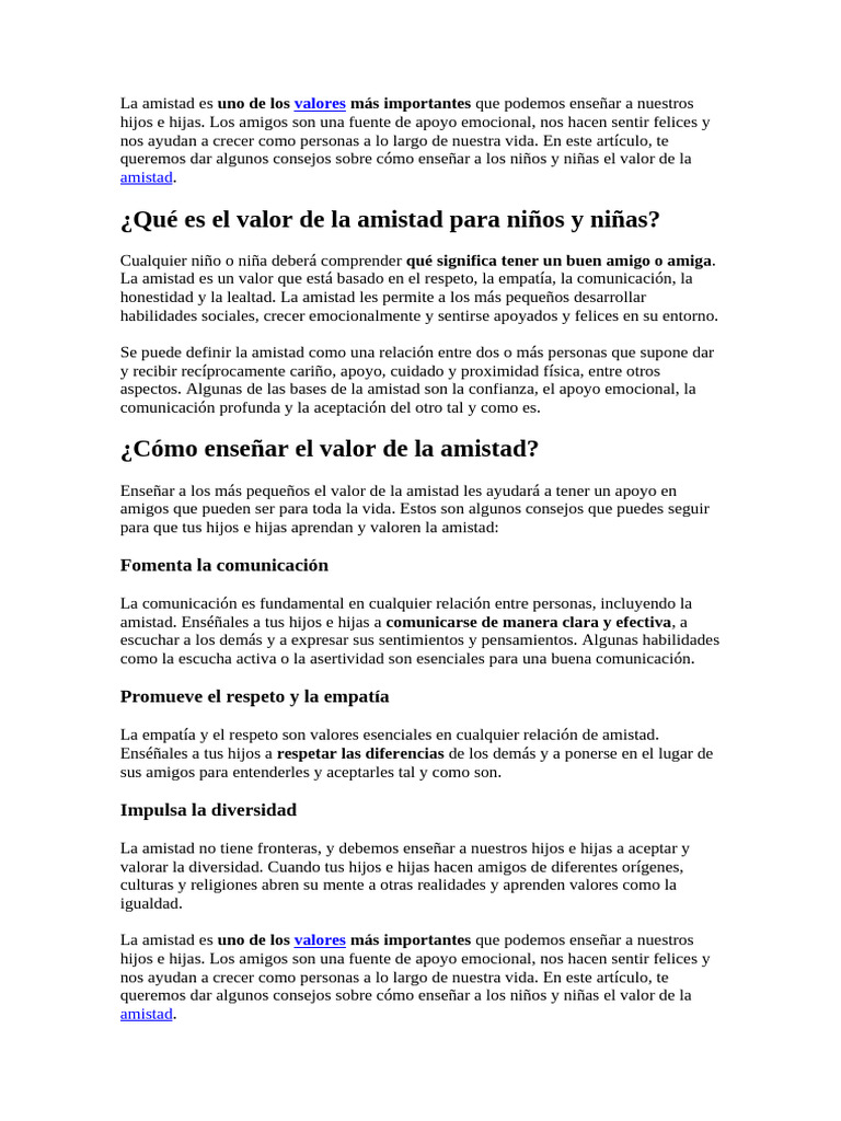 Amistad | PDF | Amistad | Empatía