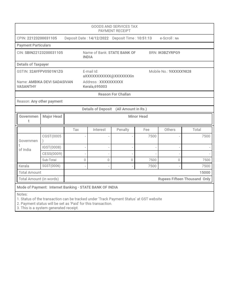 GST-Challan Receipt | PDF