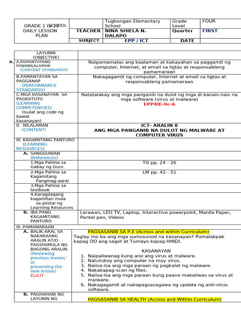 EPP-4-COT_Q1_ICT | PDF