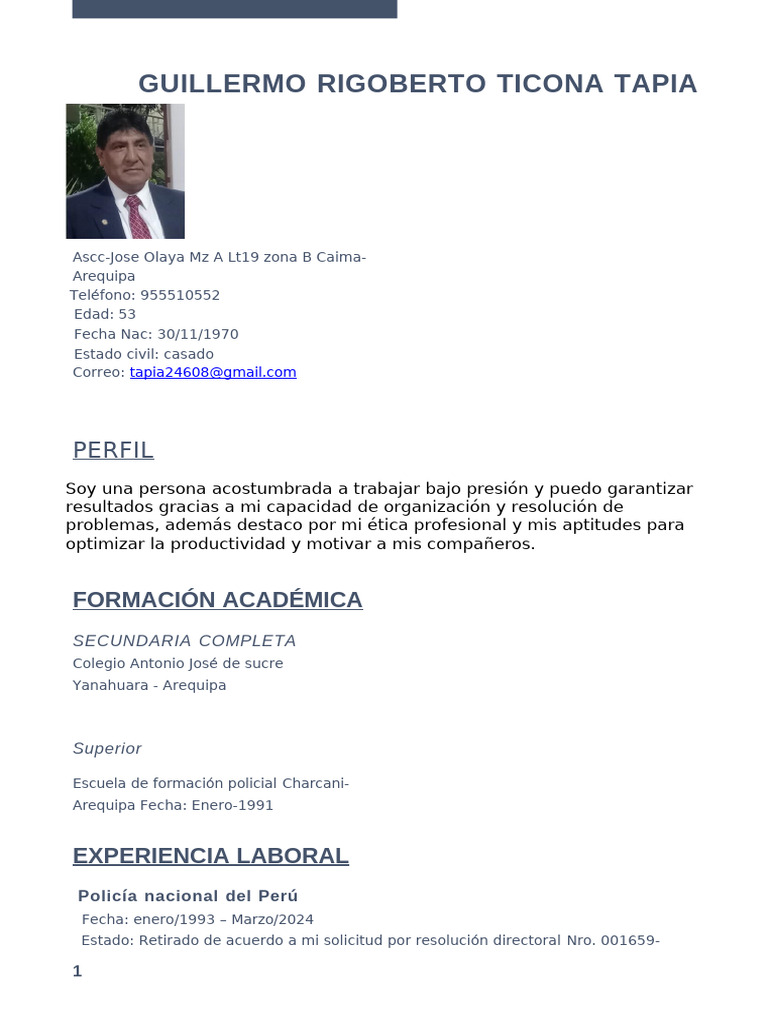 Cv Ticona Tapia | PDF
