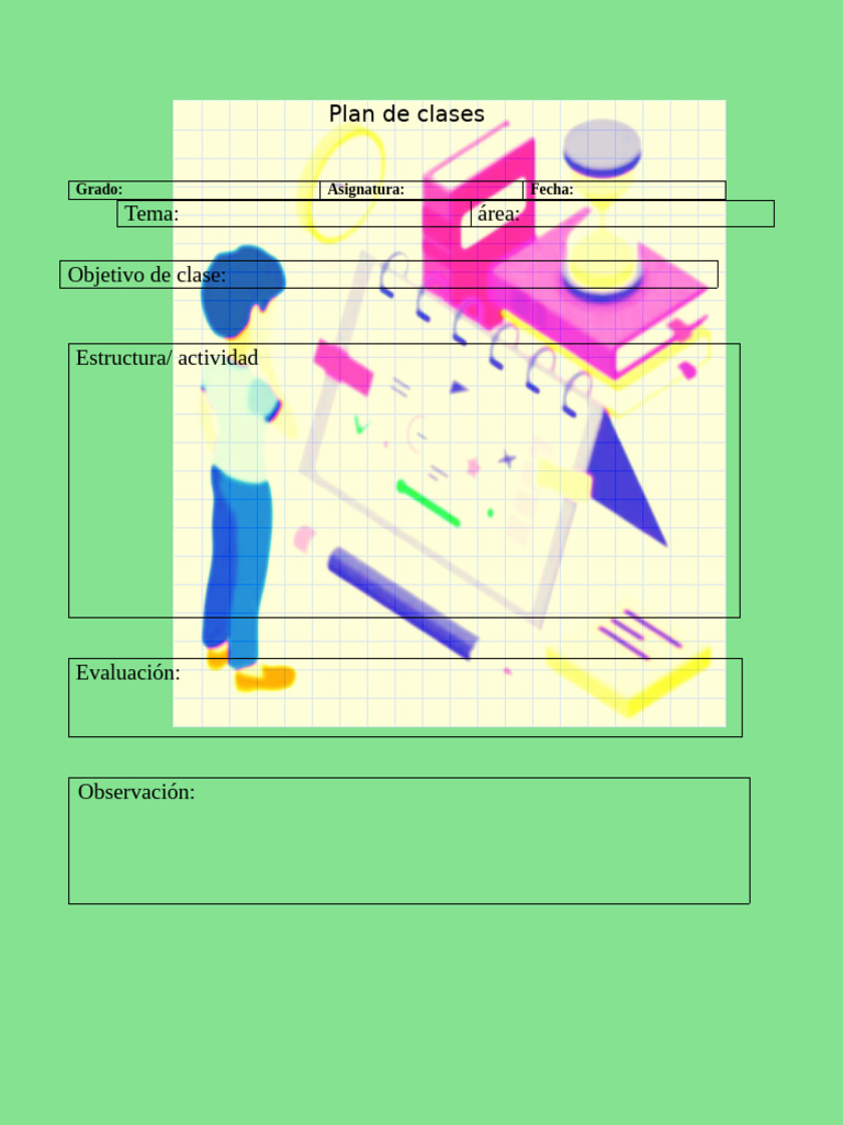 Ejemplo de Plan Diario de Clase | PDF