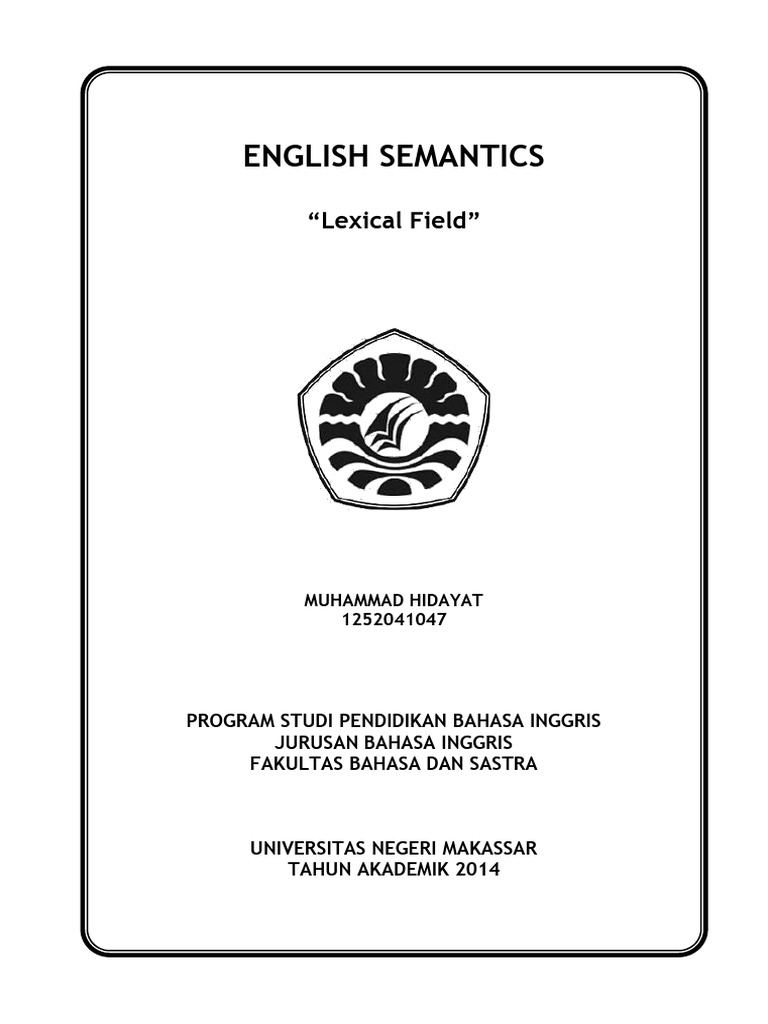 English_Semantics_Lexical_Field | PDF | Semantics | Word