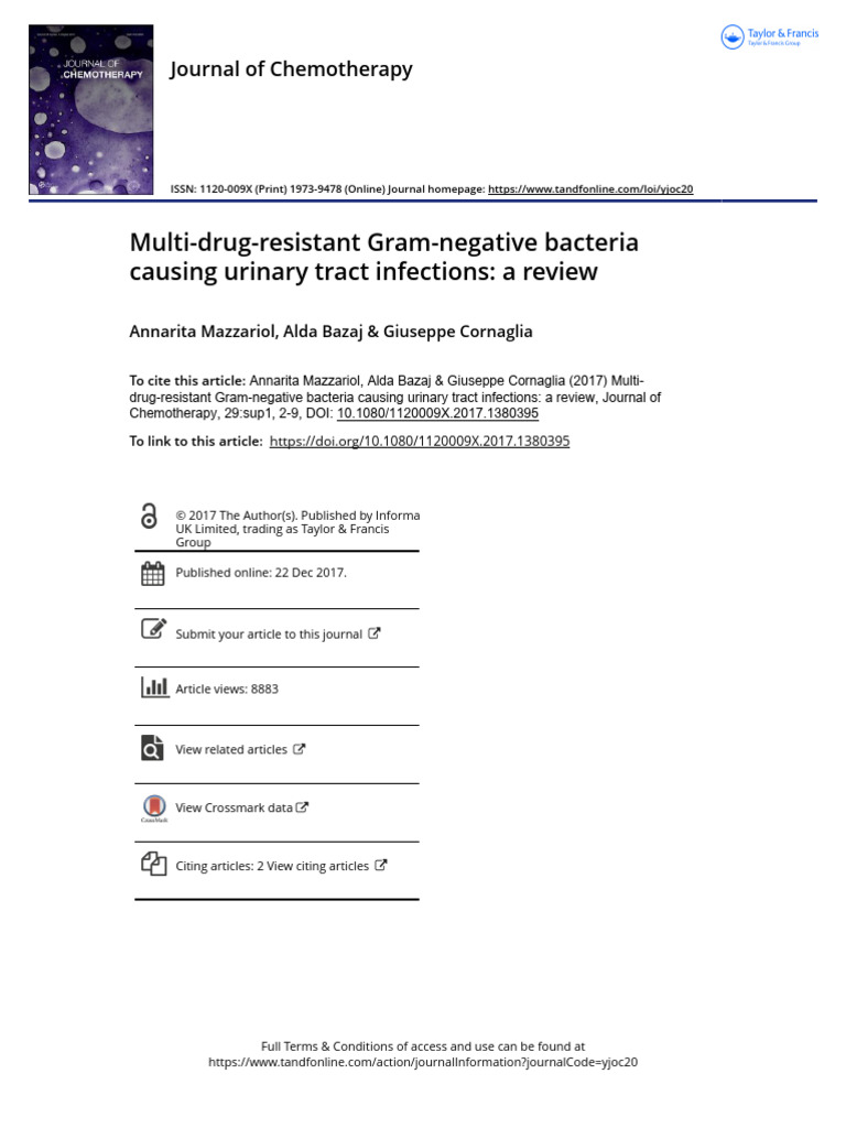 7.multi Drug Resistant Gram Negative Bacteria Causing Urinary Tract Infections A Review | PDF ...