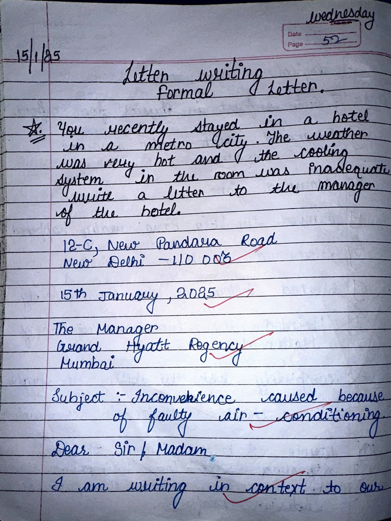 Formal Letters Class-6Th English Grammar | PDF