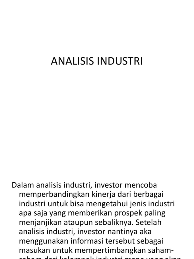 Analisis Industri | PDF