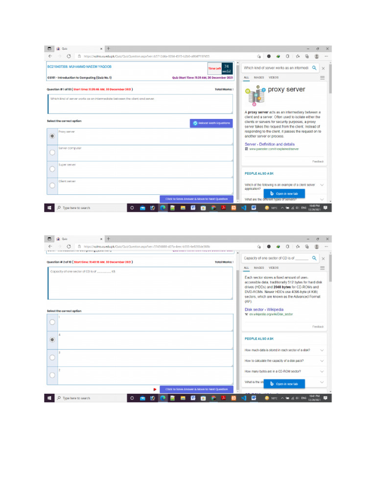 CS101 Quiz No 01 Fall 2021 | PDF