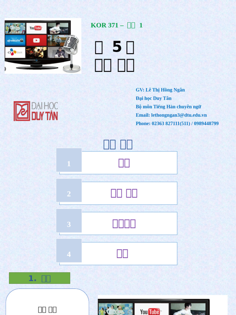 KOR 371- Bien Dich 1 - 2023SU- Lecture Slides - 5 | PDF