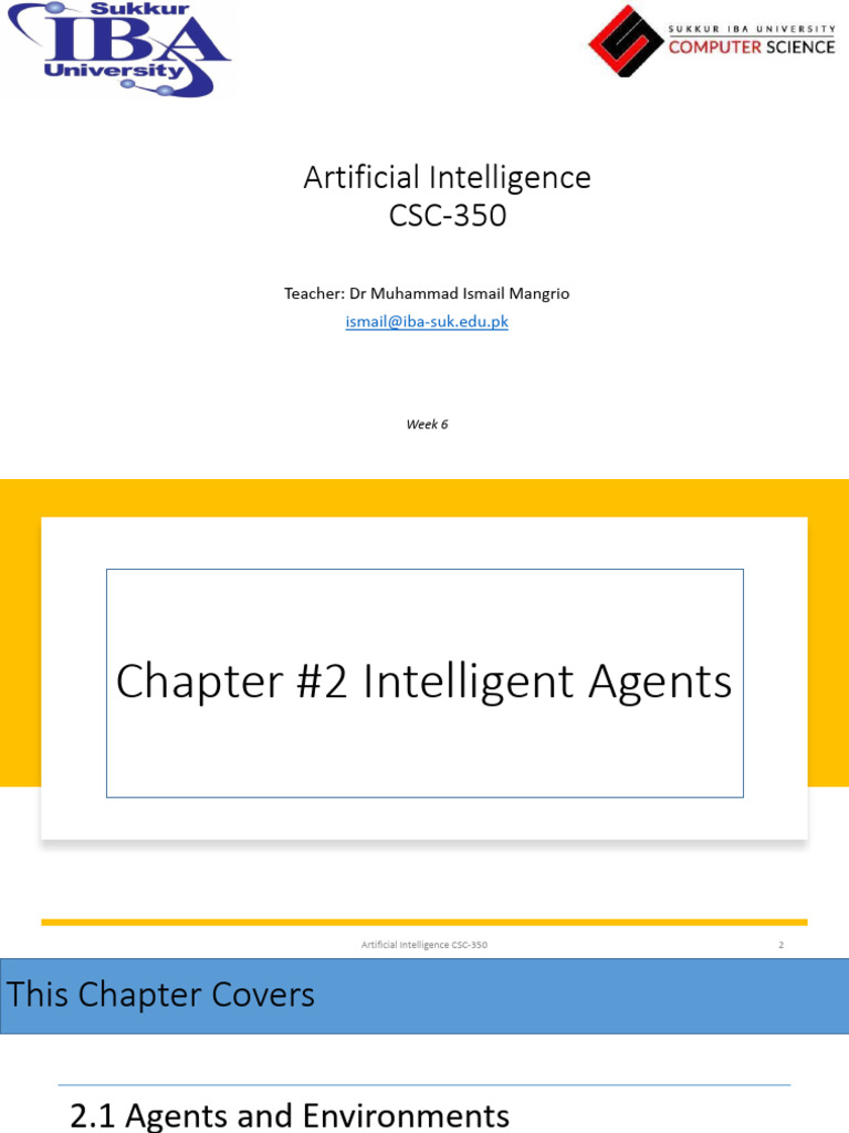 AI-Week3-Ch2-Intelligent Agents Part B | PDF | Artificial Intelligence | Intelligence (AI ...