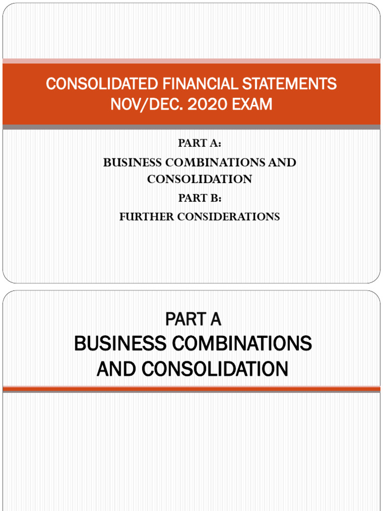 Consolidated Financial Statements-nov-Dec 2020 Exams | PDF ...