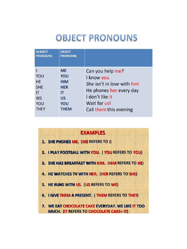 Object Pronouns | PDF