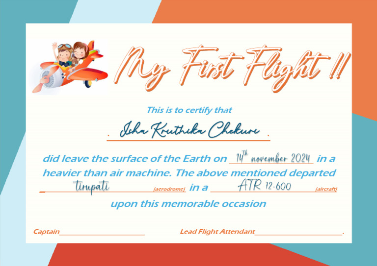 isha first flight | PDF