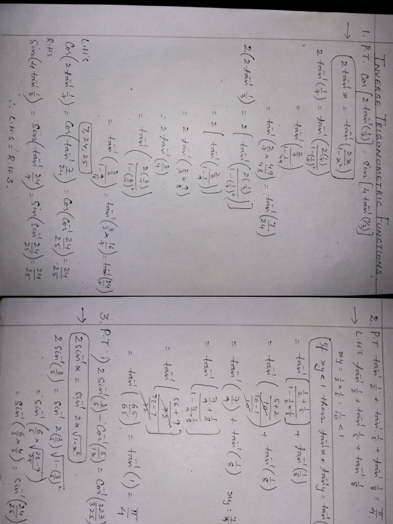 Inverse Trigonometric Functions | PDF