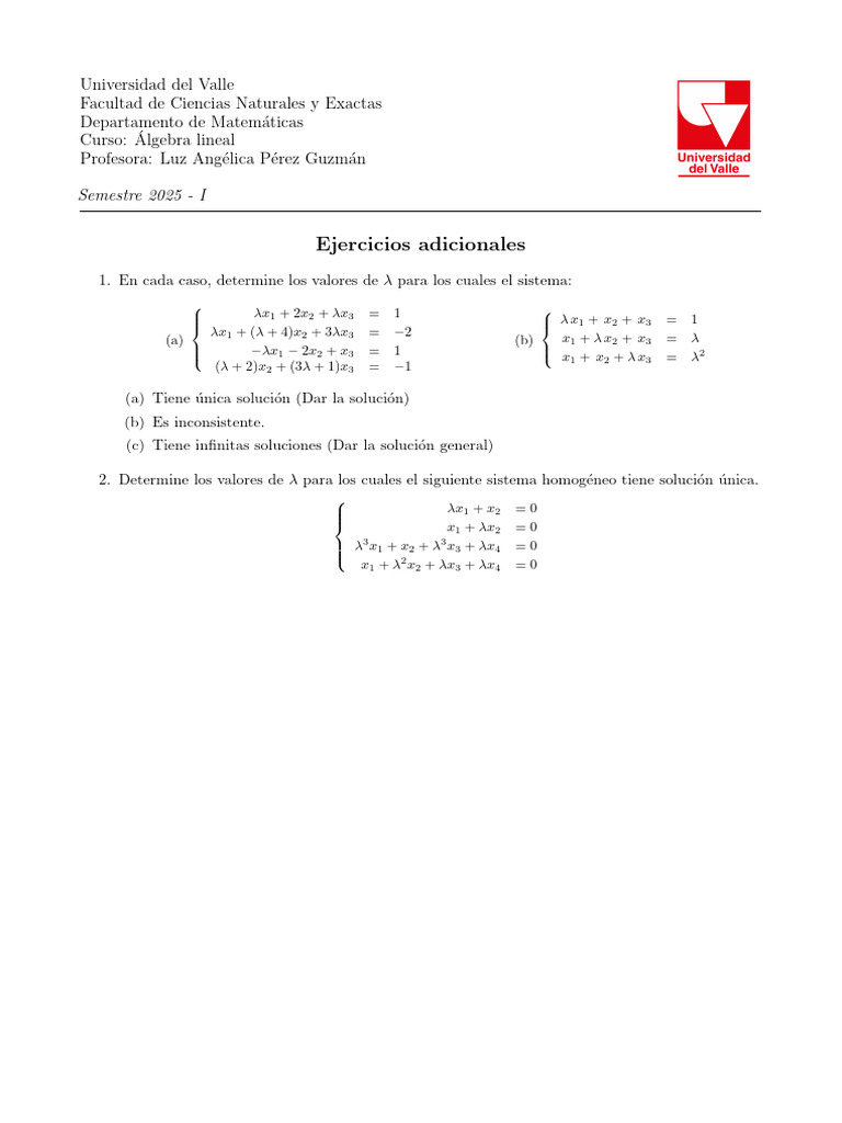 Ejercicios Adicionales | PDF