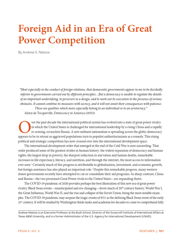 Foreign Aid and Great Power Rivalry | PDF | Aids | United States Agency ...
