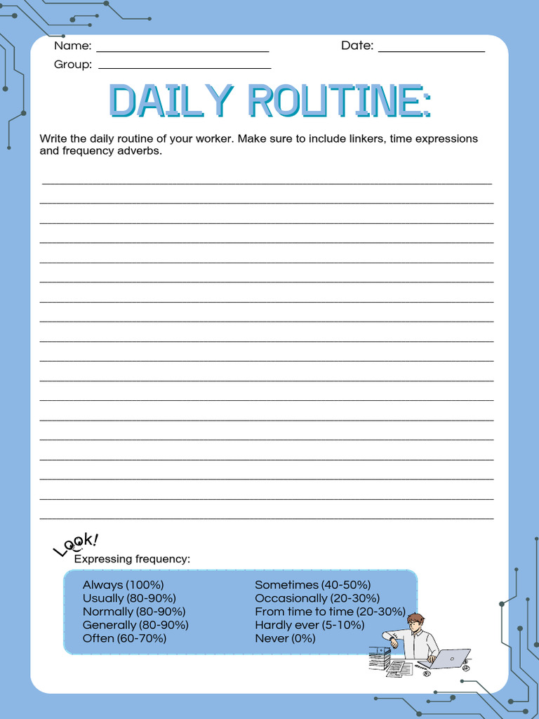Copia de Colourful Illustrative Daily Routine Worksheet - 20241006 ...