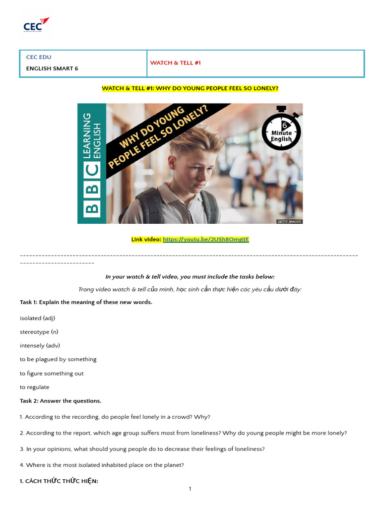 ES6 - WATCH & TELL 1 (Revised in 2024 Mar) | PDF