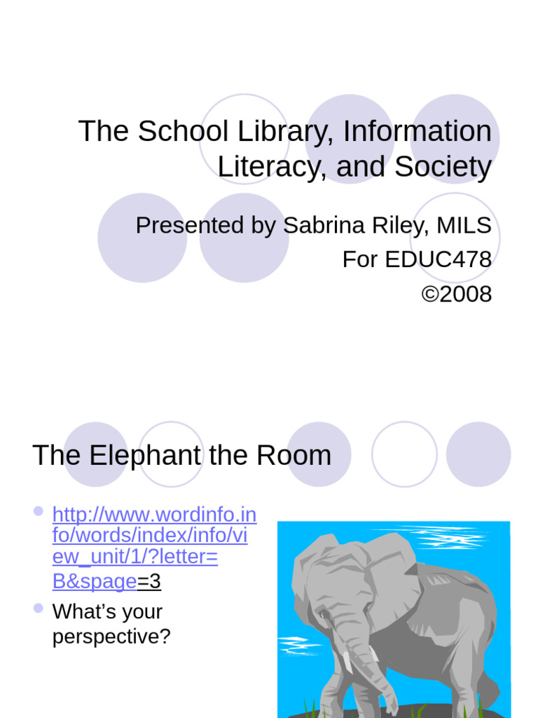 The-School-Library-Information-Literacy-and | PDF | Libraries ...