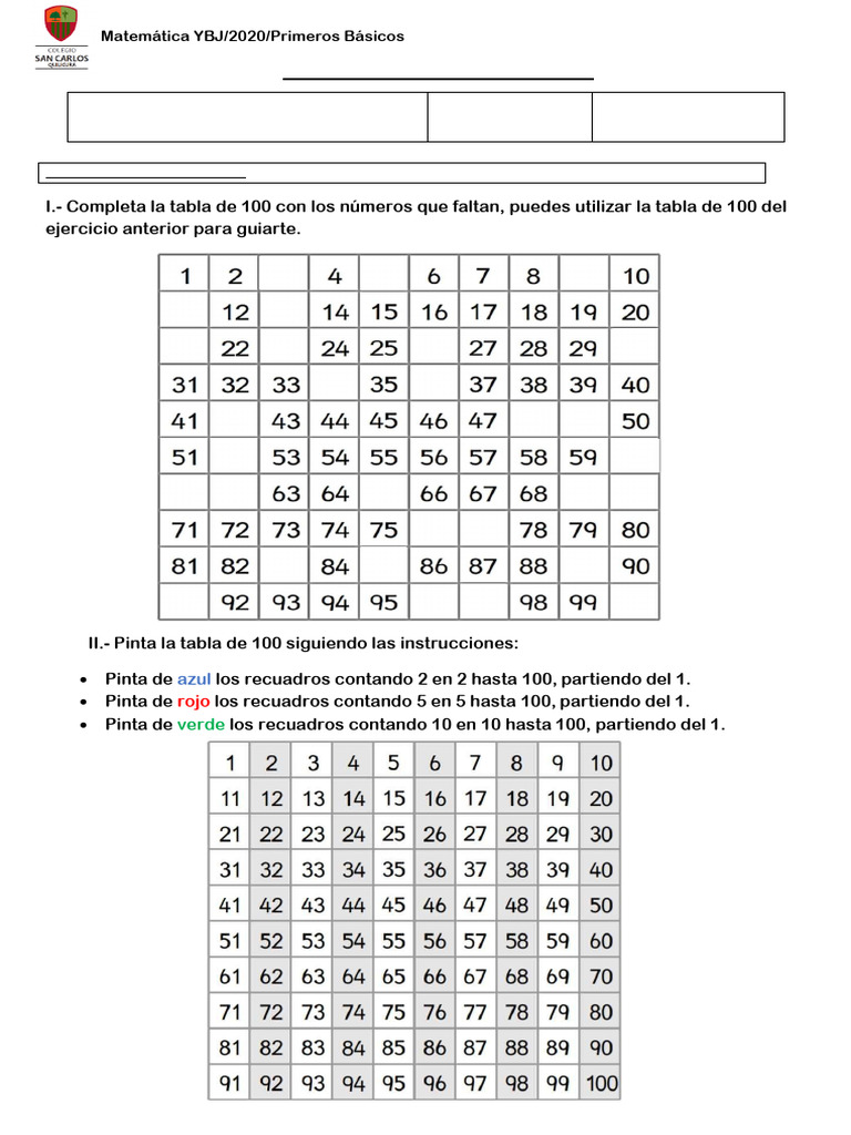 M1 Semana 4 Actividad 2. Contar Números Hasta El 100 | PDF