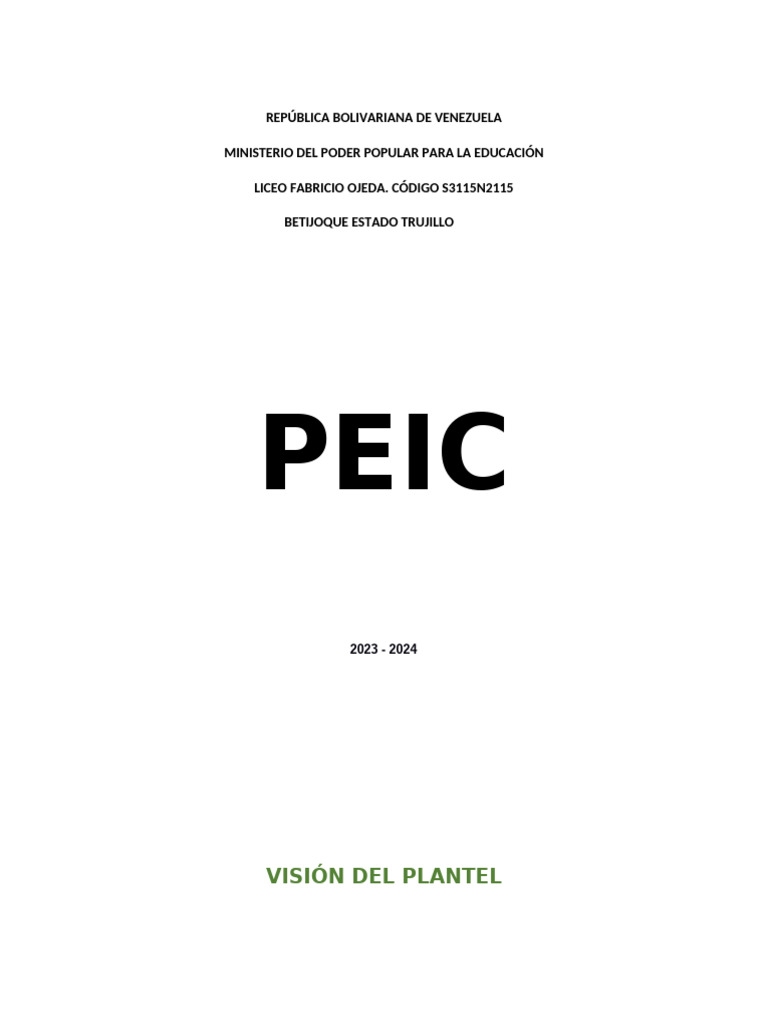 Peic Fabricio Ojada 2023-24 | PDF | Pedagogía | Enseñando