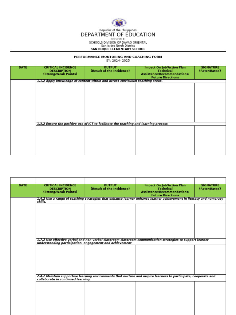 SUPERVISORY-PLAN-and-PMCF-edited | PDF | Learning | Mentorship