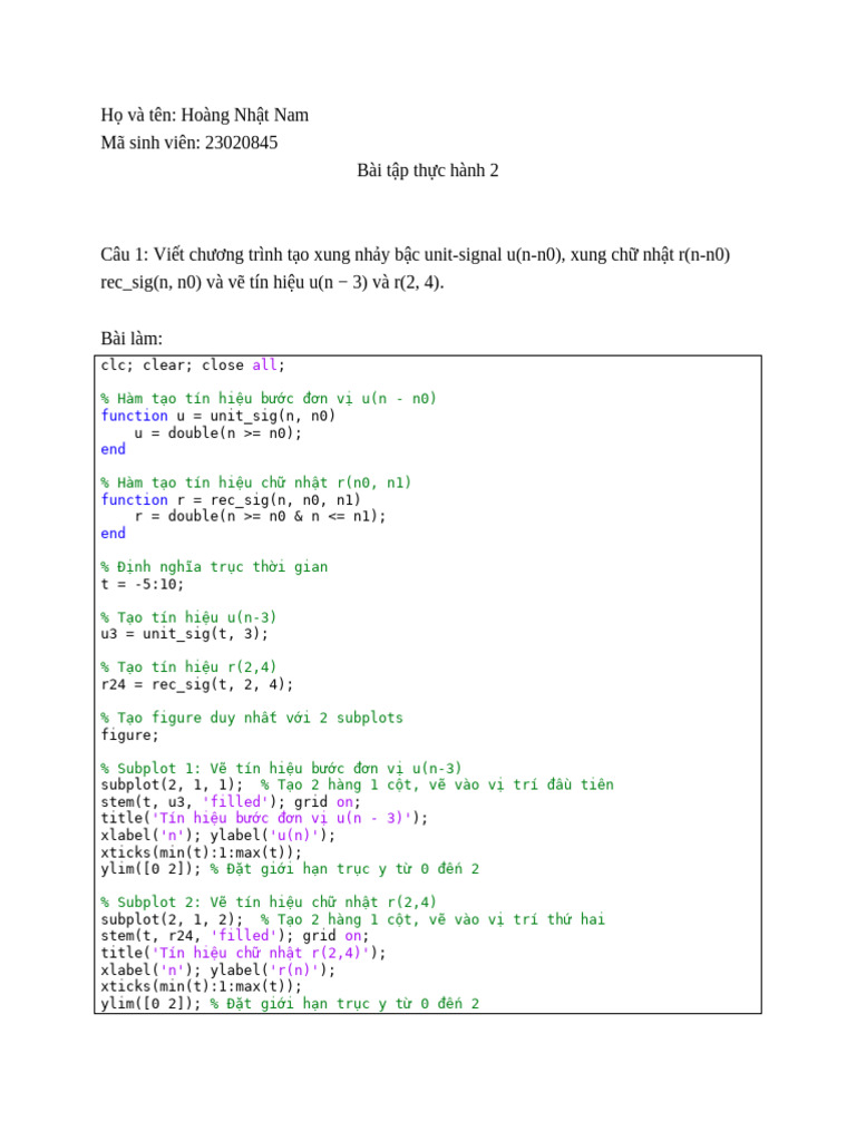 Matlab_homework_2 | PDF