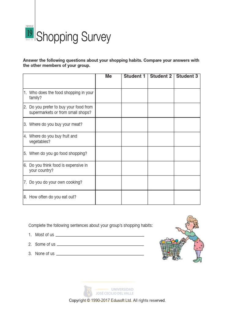 Shopping Habits Survey Questions | PDF
