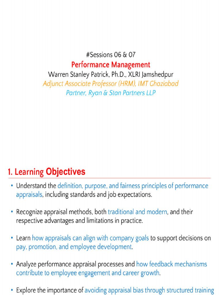 Hrm Session 06 07 Performance Management Pdf
