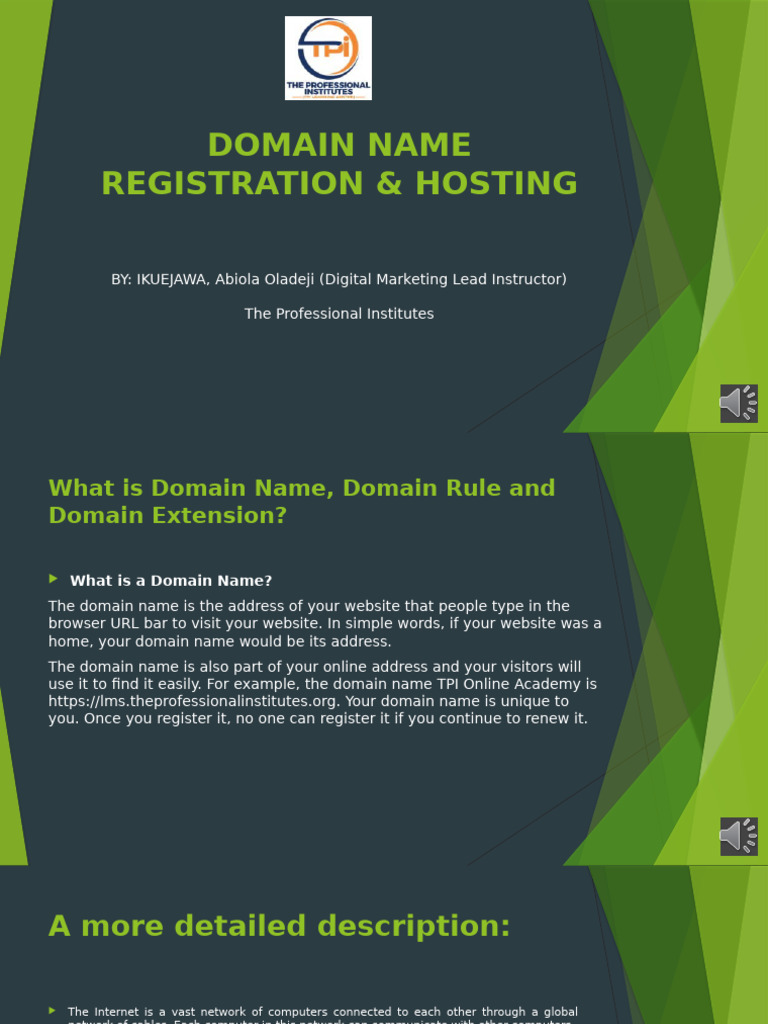 What is Domain Name, Domain Rule and Domain Extension | PDF | Domain ...