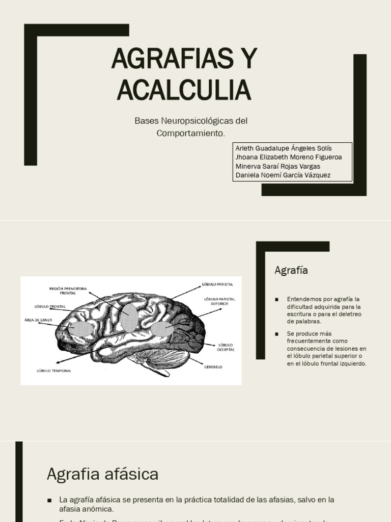 Agrafía | PDF | Afasia | Neurociencia