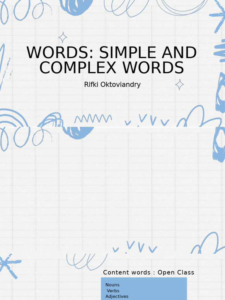Words Simple and Complex Words | PDF