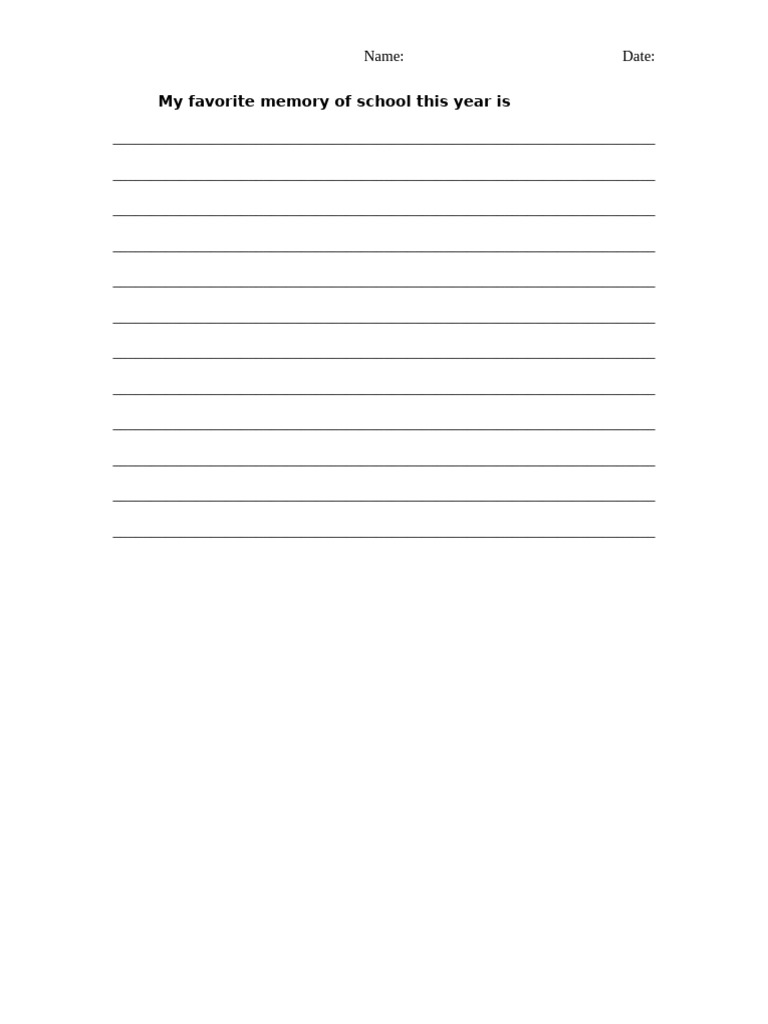 Top School Memory of the Year | PDF