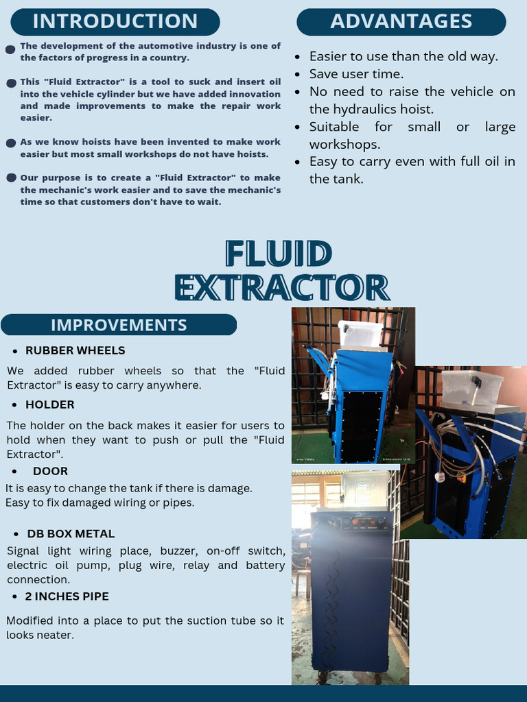 Innovative Fluid Extractor for Mechanics | PDF