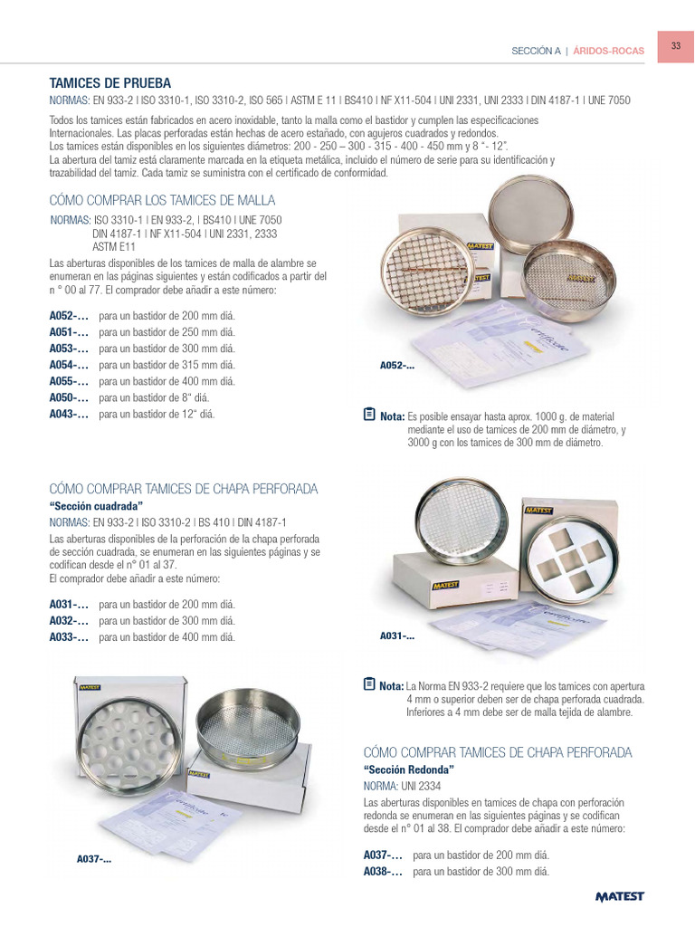 Matest-A50X-Tamices | PDF | Rieles