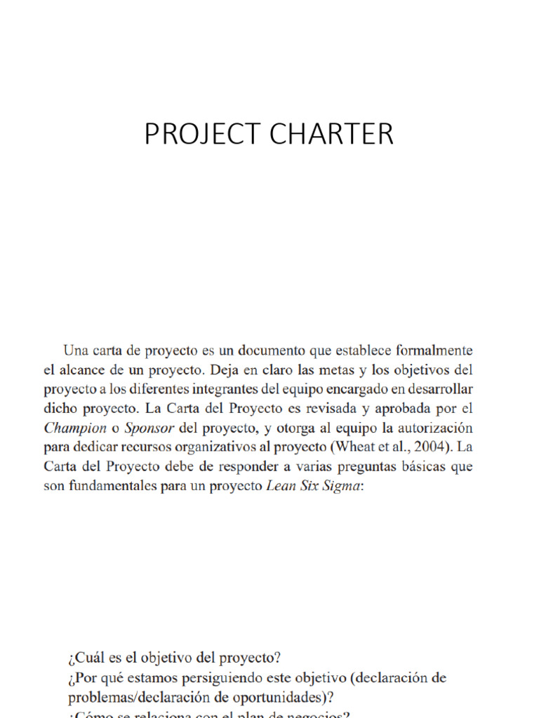 Project Charter | PDF