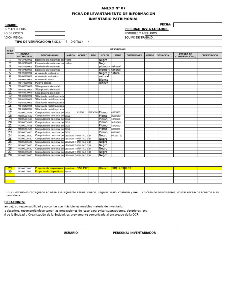 Anexo 07 - Inventario 20975-637 | PDF